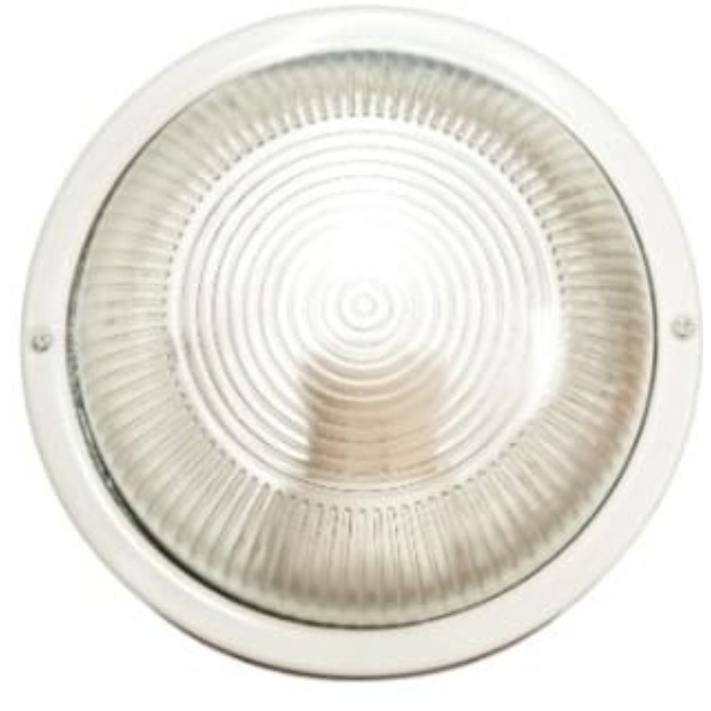 Powerup Bulkhead 100W Glass Round White PPT5943 - Gimme Now